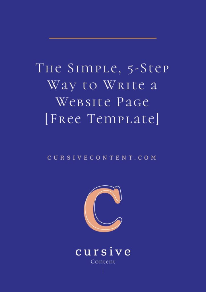 The Simple, 5-Step Way to Write a Website Page [Free Template ...