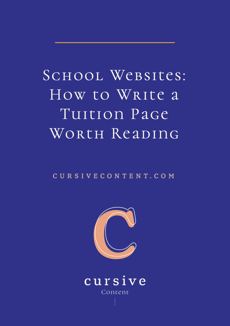 School Websites: How to Write a Tuition Page Worth Reading | Cursive ...